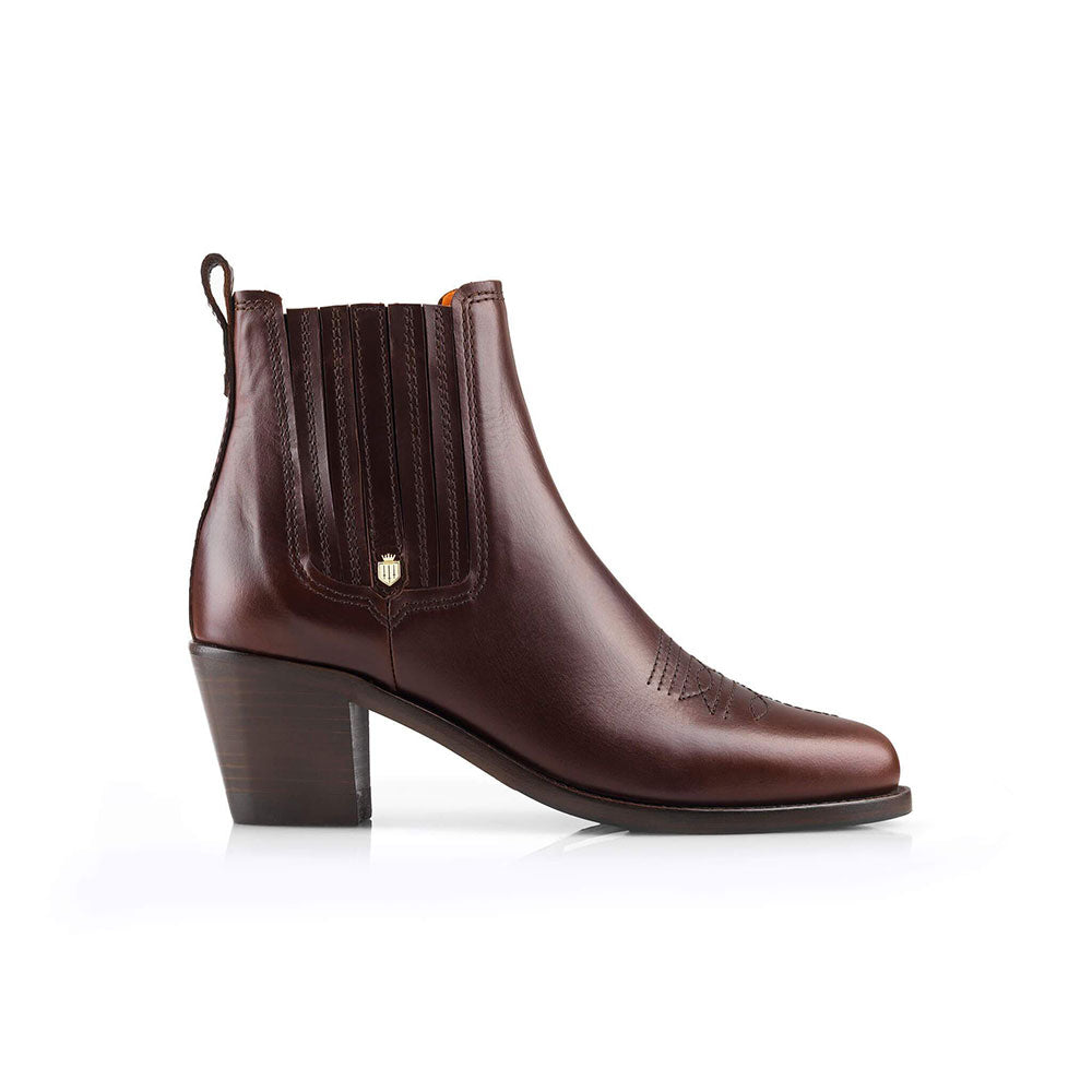 Fairfax & Favor Rockingham Leather Ankle Boot in Mahogany